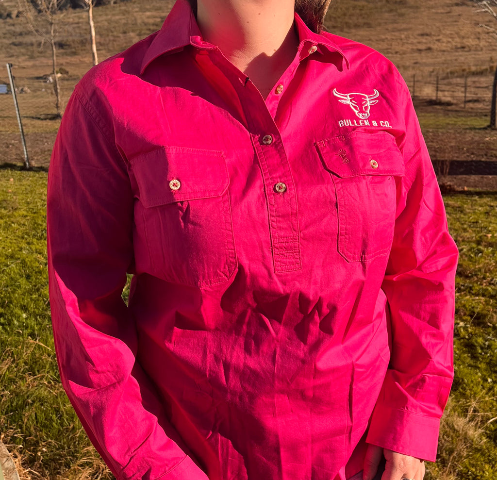 Ladies Work Shirt HOT PINK – Bullen & Co